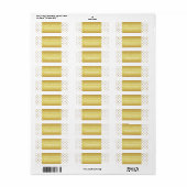 Chic White and Gold Glitter Polka Dots Label | Zazzle
