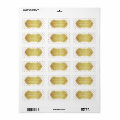 Chic White and Gold Glitter Polka Dots Label | Zazzle