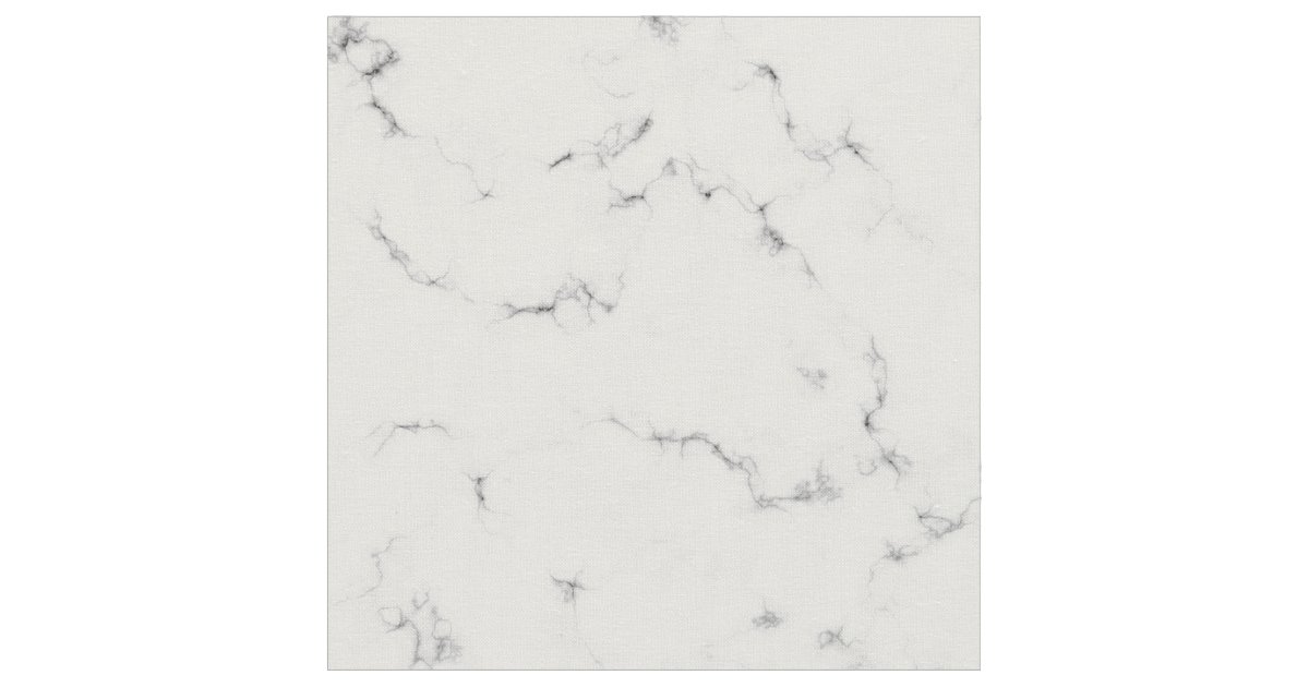 Chic White and Gray Marble Pattern Fabric | Zazzle