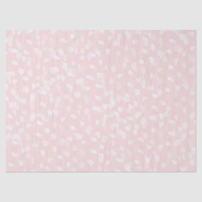 Chic White Pink Spots Tissue Paper | Zazzle