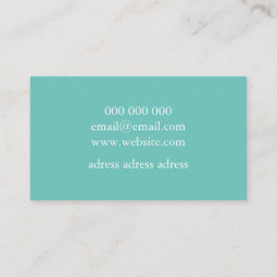 Chic wood blue turquoise and white business card | Zazzle