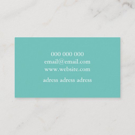 Chic wood blue turquoise and white business card | Zazzle