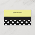 Chic Yellow & Black Custom Bakery Business Card | Zazzle