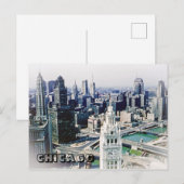 CHICAGO 1954 SKYLINE WEST FROM TRIBUNE TOWER PHOTO POSTCARD | Zazzle