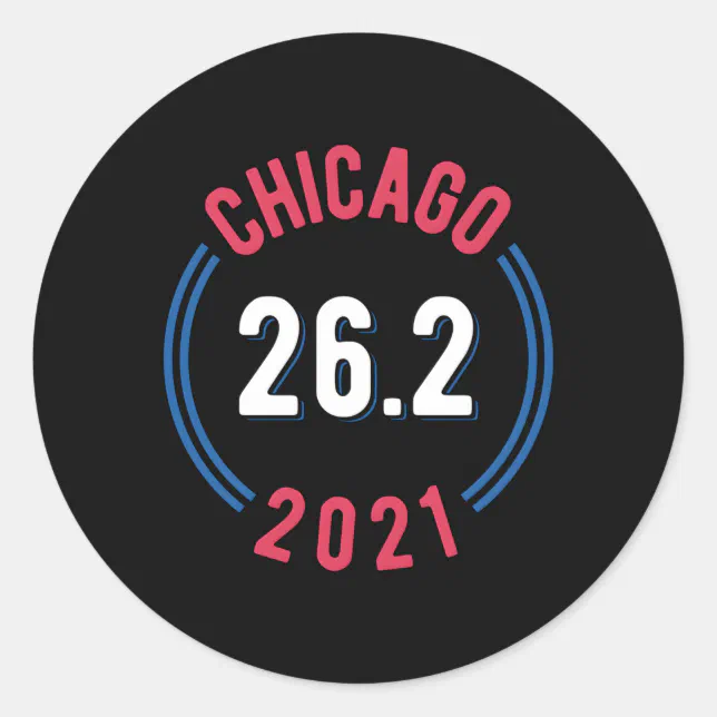Chicago 2021 Marathon 262 Classic Round Sticker | Zazzle