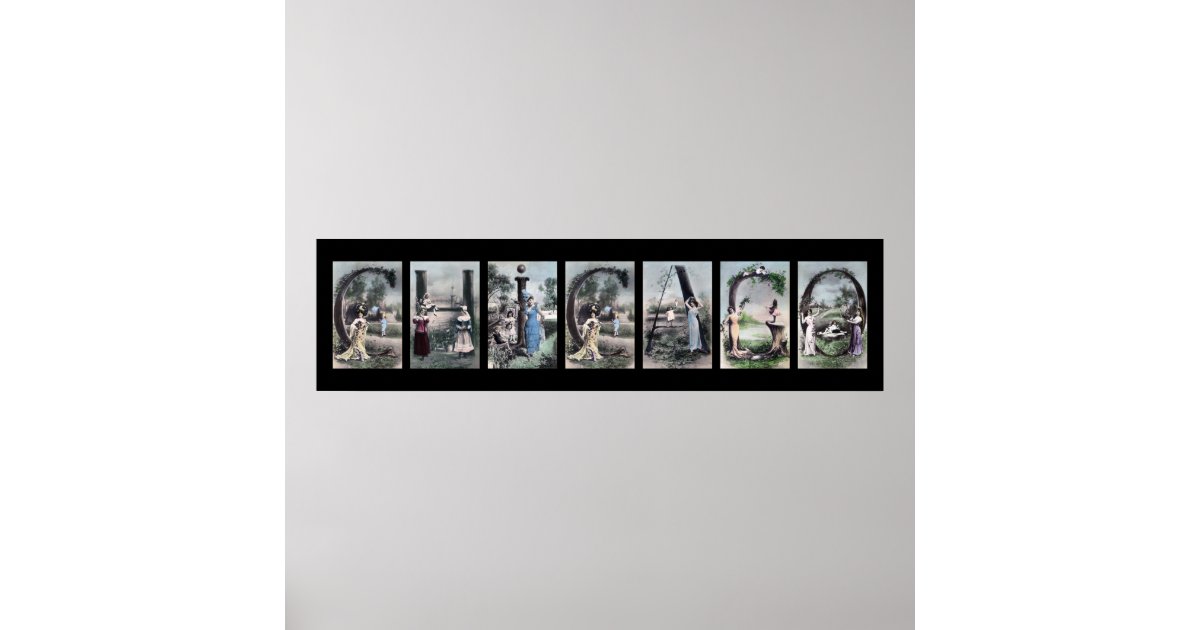 CHICAGO Alphabet Letter Name Art Poster | Zazzle