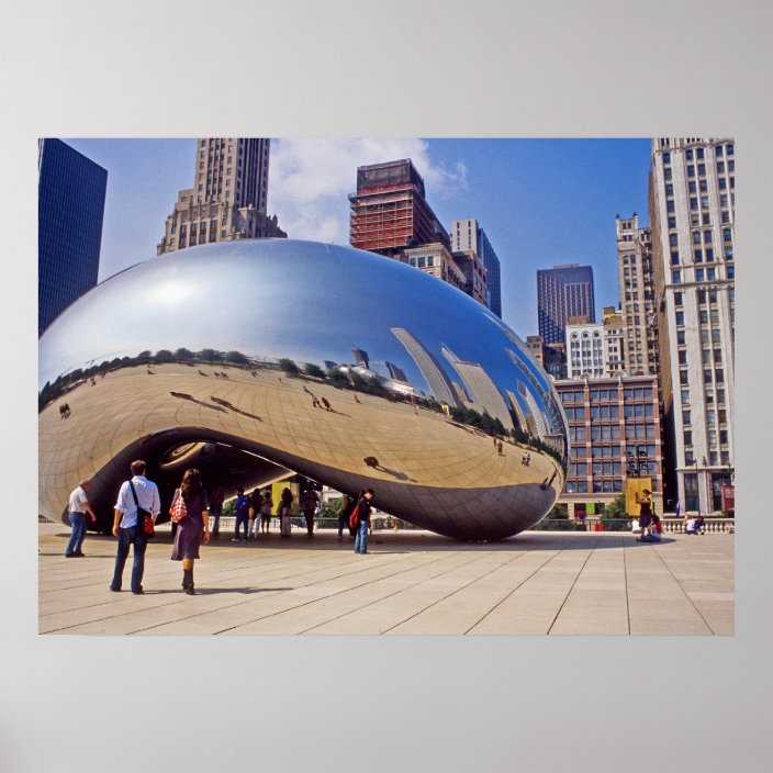 Chicago Bean Sculpture Poster | Zazzle.com