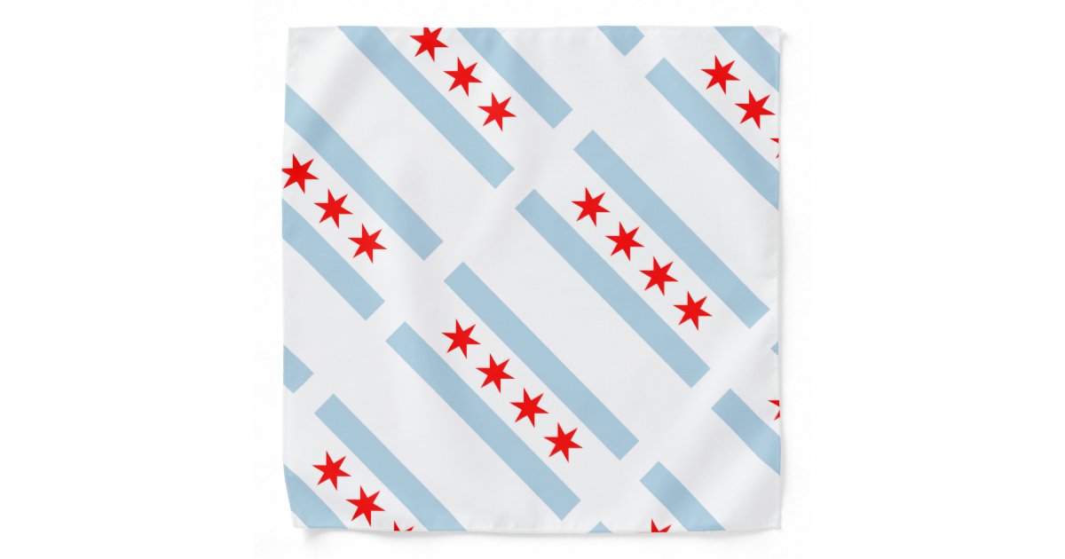 Chicago city flag pattern custom bandana | Zazzle
