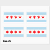 Chicago City Flag Rectangle Sticker | Zazzle