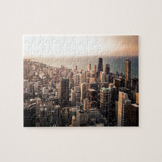Chicago cityscape jigsaw puzzle | Zazzle.com