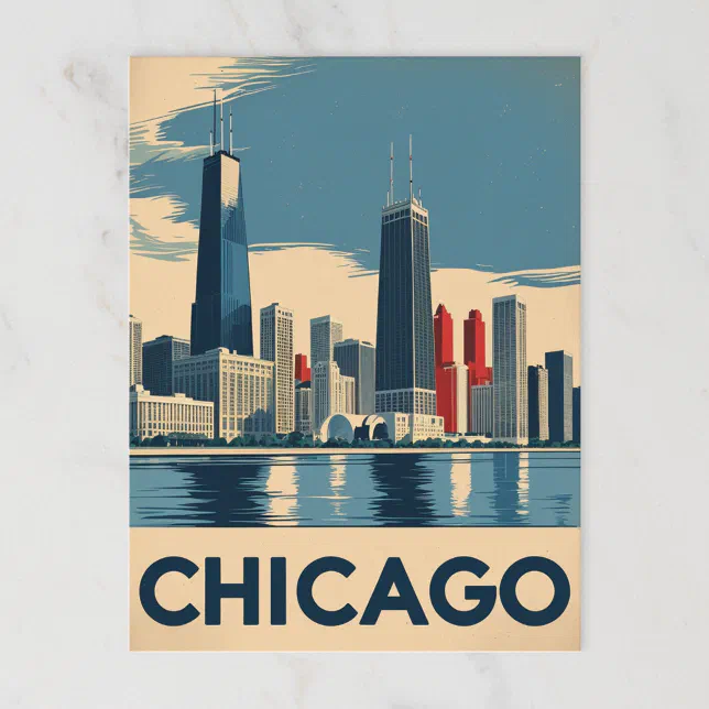 Chicago Cityscape Postcard | Zazzle