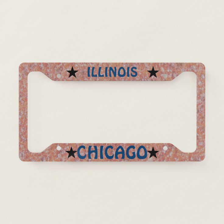 Chicago Custom License Plate Frame | Zazzle