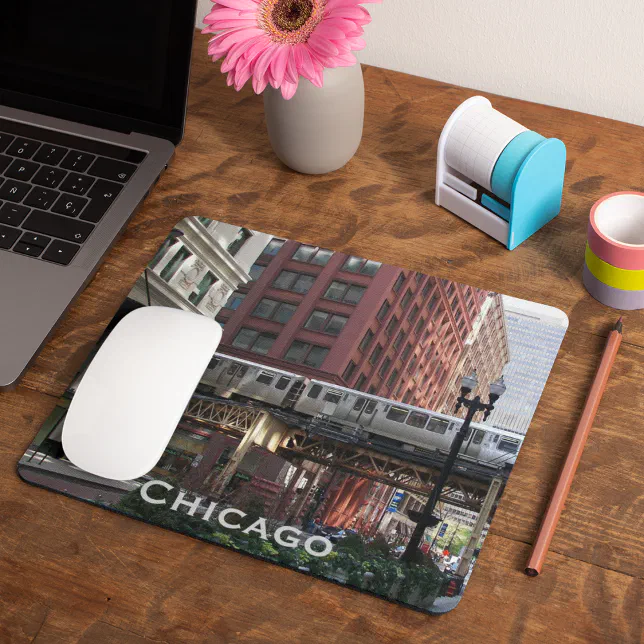 Chicago Elevated Loop Train Mouse Pad | Zazzle