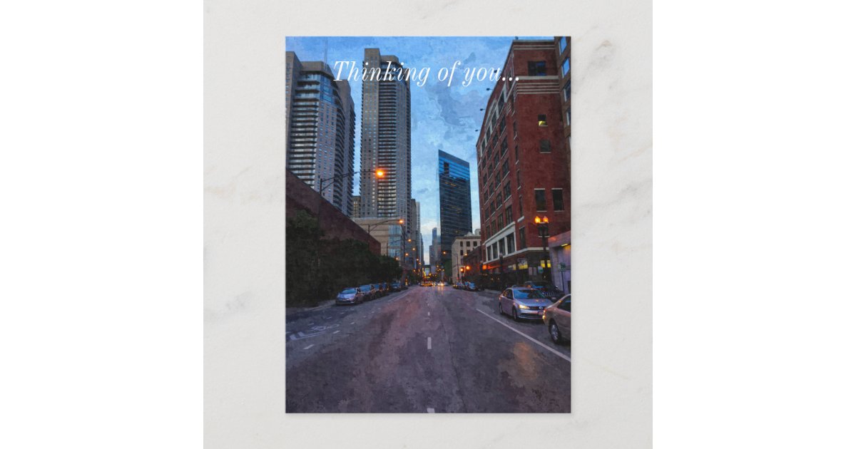 Chicago Evening Drive Postcard | Zazzle