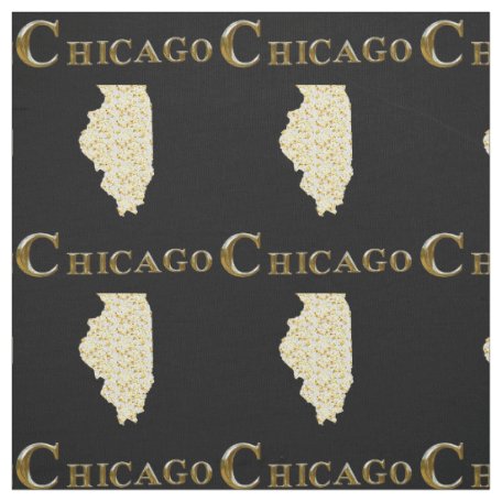 Chicago City Skyline Photo Fabric | Zazzle
