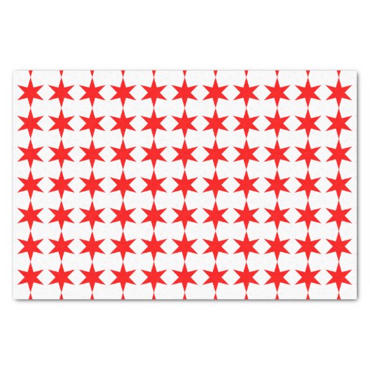 Chicago Flag 6-Pointed Star Tissue Paper | Zazzle.com