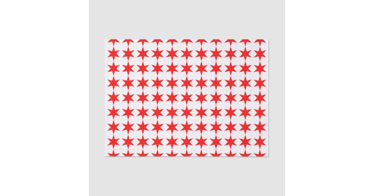 Chicago Flag 6-Pointed Star Tissue Paper | Zazzle
