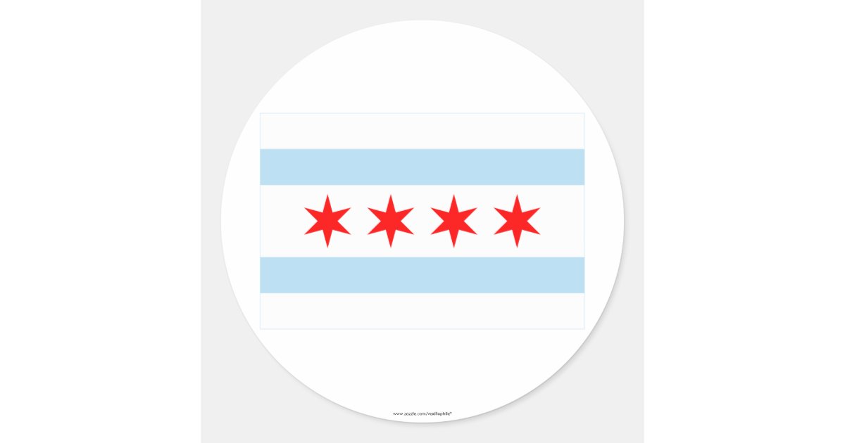 Chicago Flag Classic Round Sticker | Zazzle