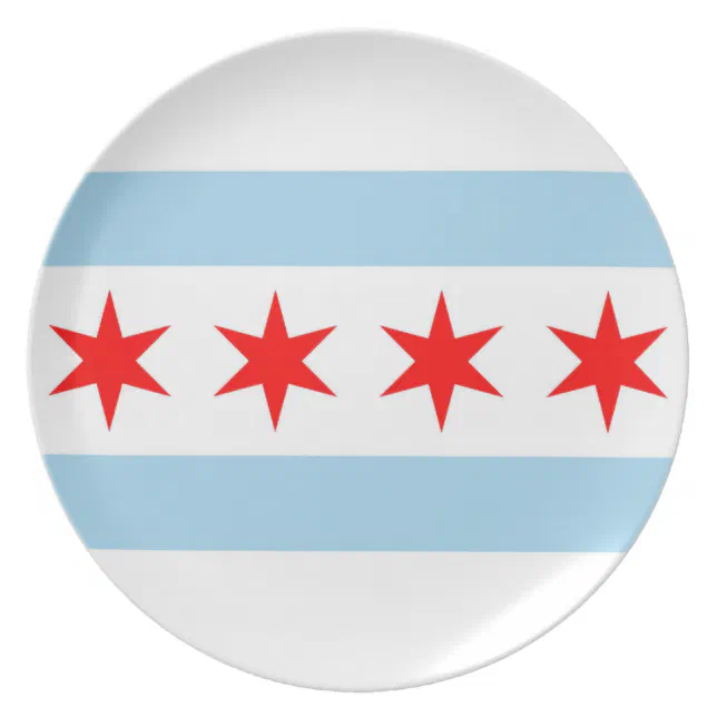 Chicago Flag, Illinois State Plate | Zazzle