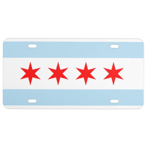 Chicago Flag License Plate | Zazzle