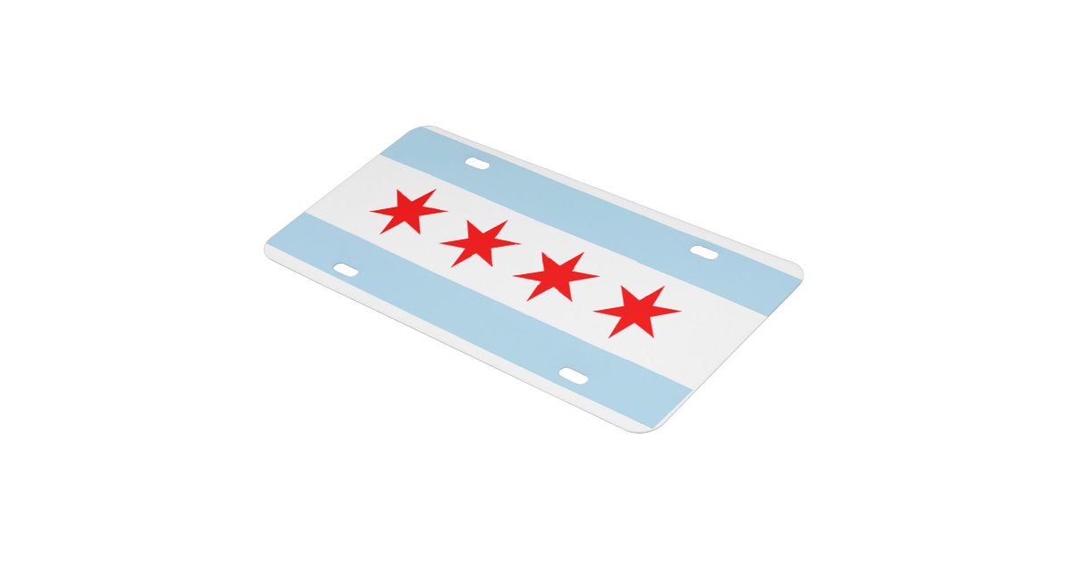 Chicago Flag License Plate | Zazzle
