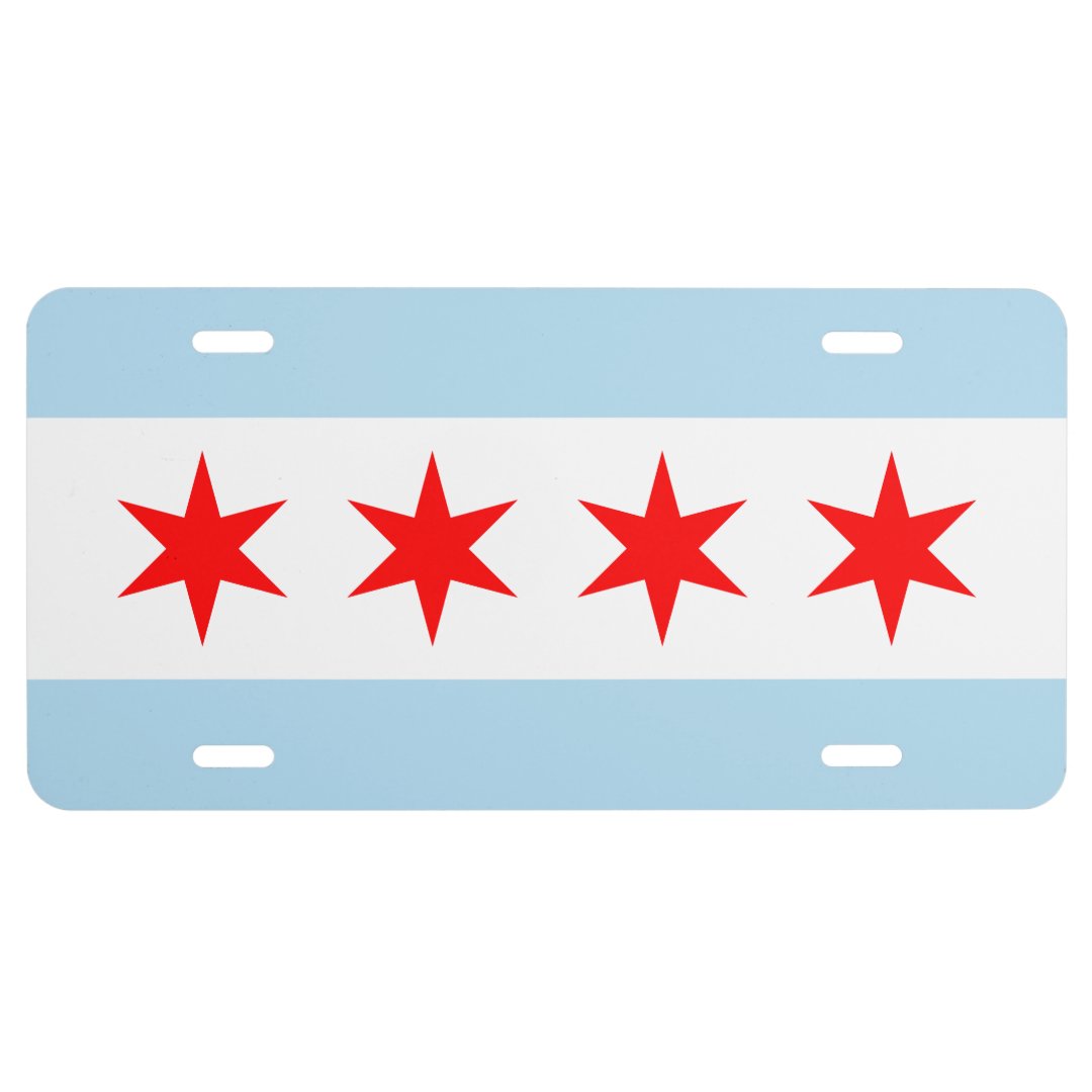 Chicago Flag License Plate | Zazzle