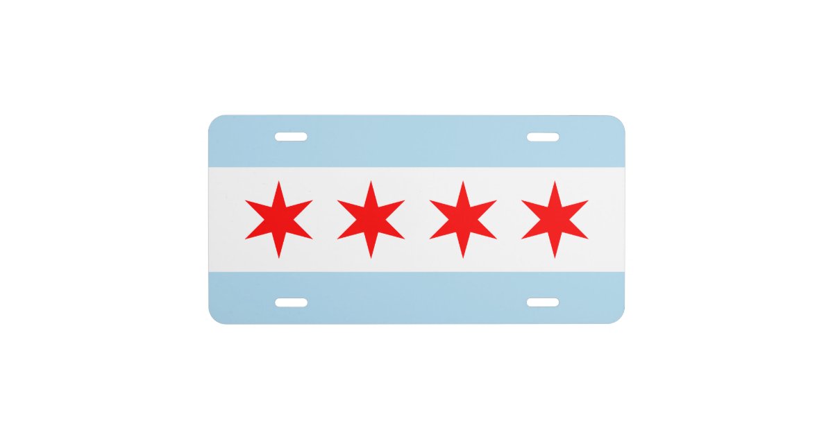 Chicago Flag License Plate | Zazzle