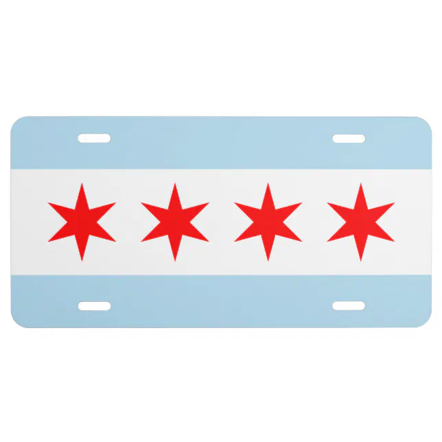 Chicago Flag License Plate | Zazzle