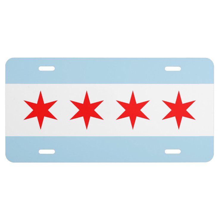 Chicago Flag License Plate | Zazzle