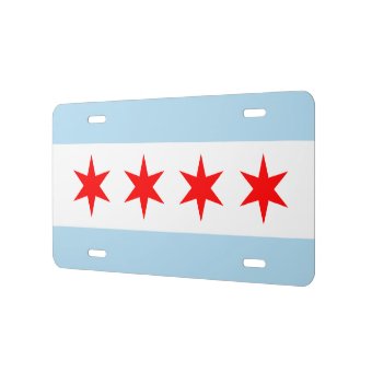 Chicago Flag License Plate | Zazzle