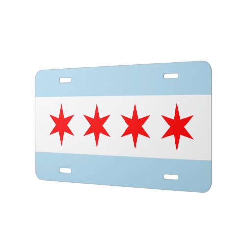 Chicago Flag License Plate | Zazzle
