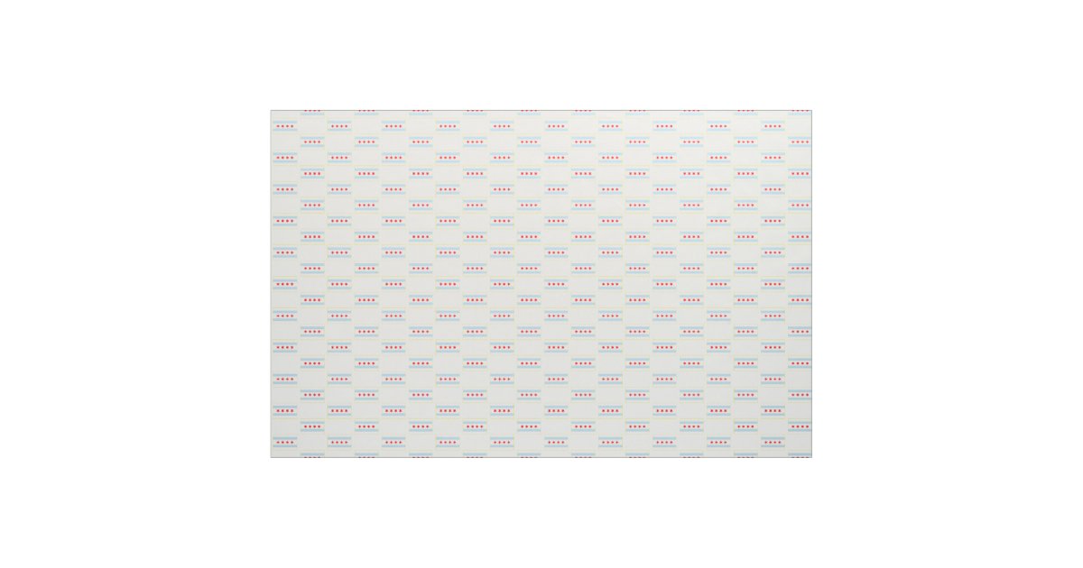Chicago Flag Pattern Fabric | Zazzle