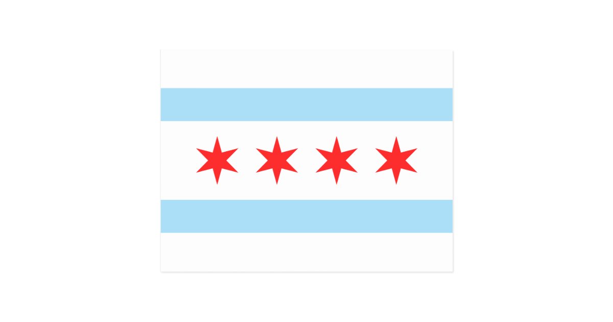 Chicago flag postcard | Zazzle.com