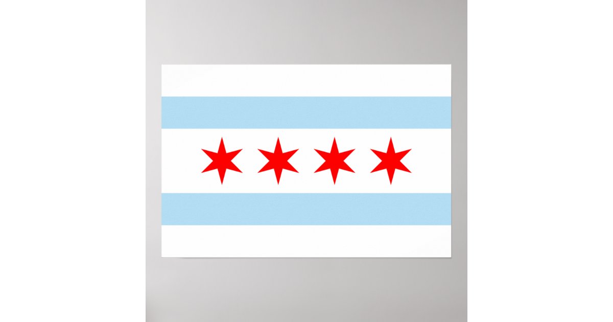 Chicago Flag Print | Zazzle