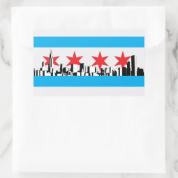 Chicago Flag Rectangular Sticker | Zazzle