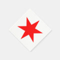 Chicago Flag Red 6-Pointed Star Napkins | Zazzle