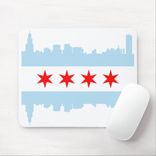 Chicago Flag Skyline Mouse Pad | Zazzle