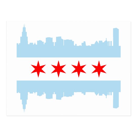 Chicago Flag Skyline Postcard | Zazzle.com