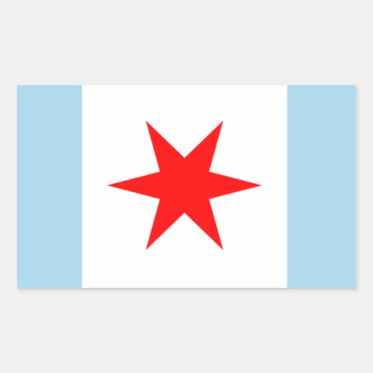 Chicago Flag Star and Stripes Stickers | Zazzle.com