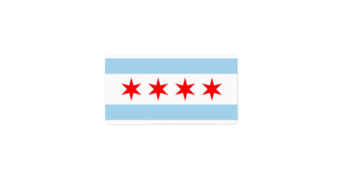 CHICAGO FLAG STICKERS! LABEL | Zazzle