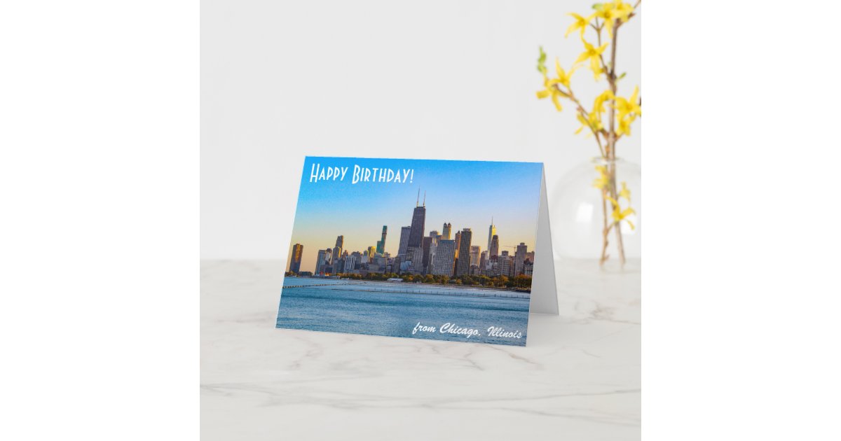 Chicago Happy Birthday Card | Zazzle