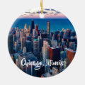 Chicago, Illinois Christmas Keepsake Souvenir Ceramic Ornament | Zazzle
