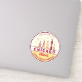 Chicago Illinois City Skyline Emblem Sticker | Zazzle