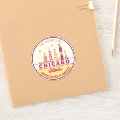 Chicago Illinois City Skyline Emblem Sticker | Zazzle