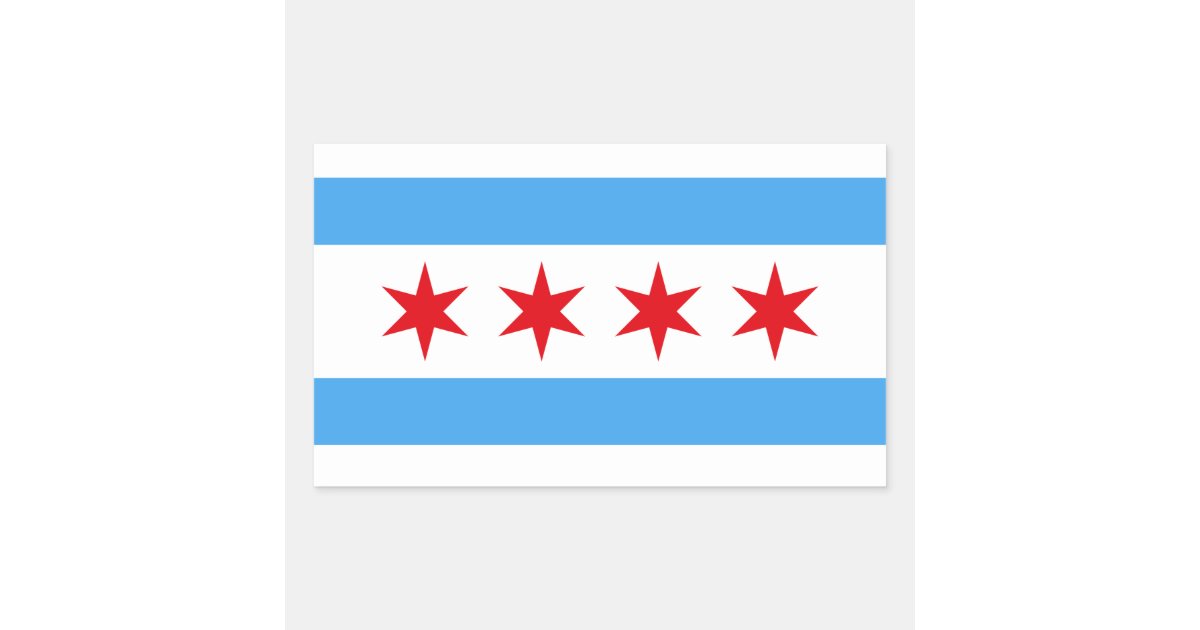 Chicago Illinois Flag Rectangular Sticker | Zazzle