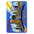 Chicago Illinois IL Large Letter Postcard Magnet | Zazzle