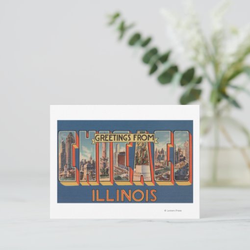Chicago, Illinois - Large Letter Scenes 2 Postcard | Zazzle