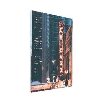 Chicago Illinois Neon Sign At Night | Zazzle