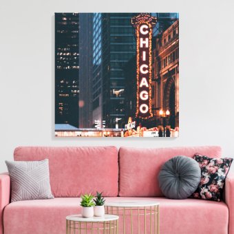 Chicago Illinois Neon Sign At Night | Zazzle