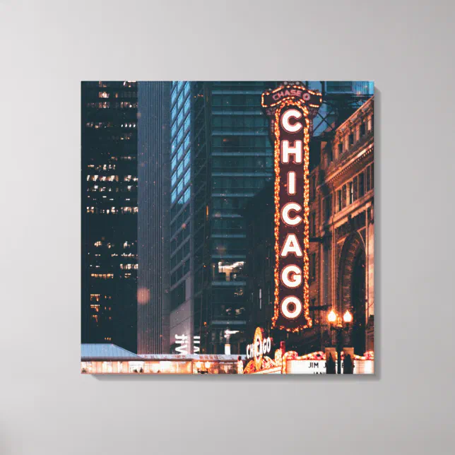 Chicago Illinois Neon Sign At Night | Zazzle